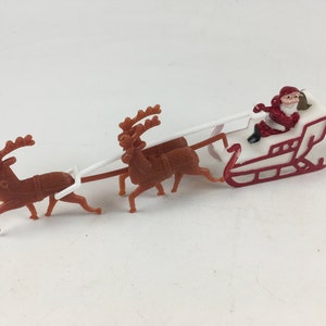 Vintage Christmas, Mini Santa, Japan, Sled, Santa Claus, Reindeer ...