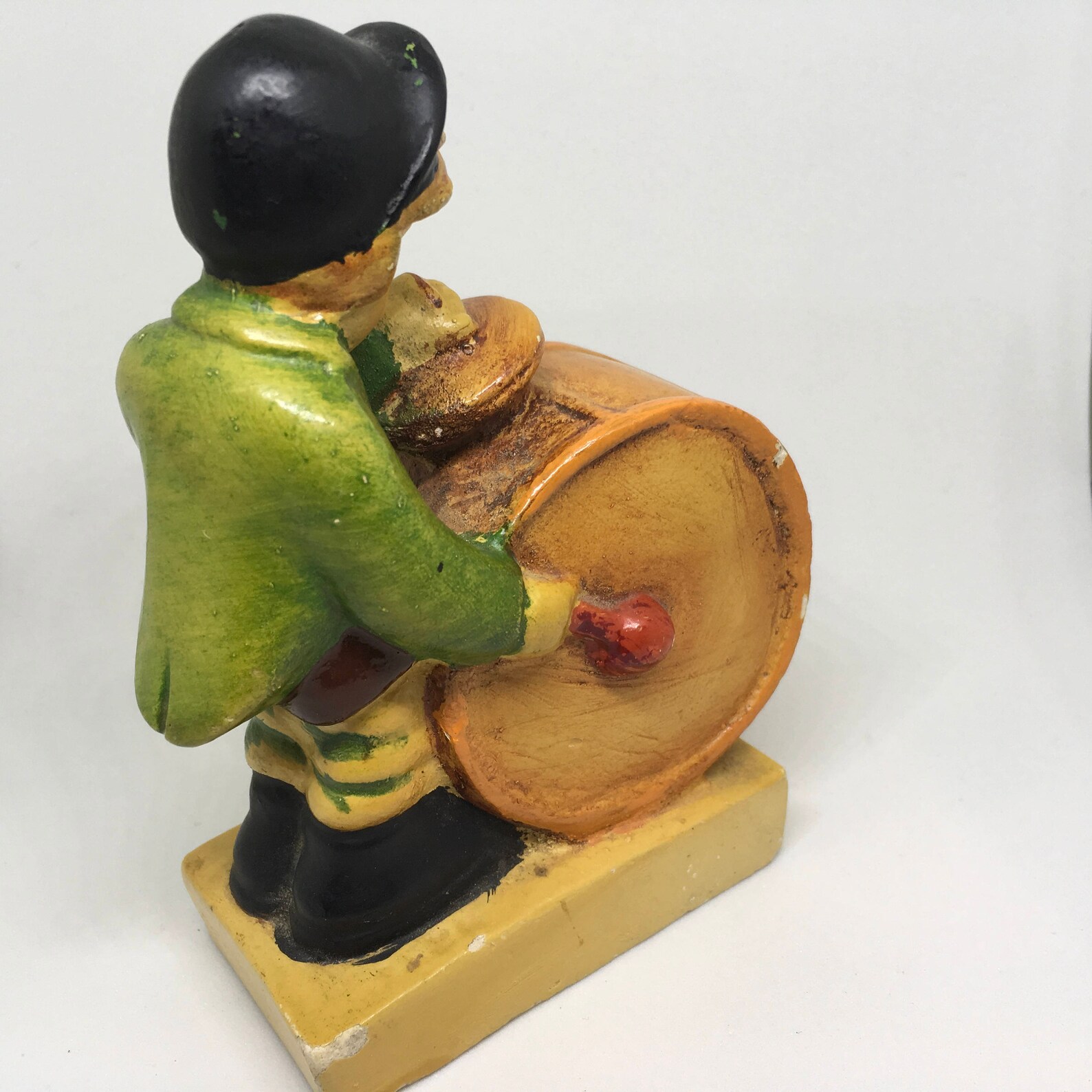 Vintage 1940s, Chalkware Boy, Chalk Figurine, Drummer Boy, Mid Century ...