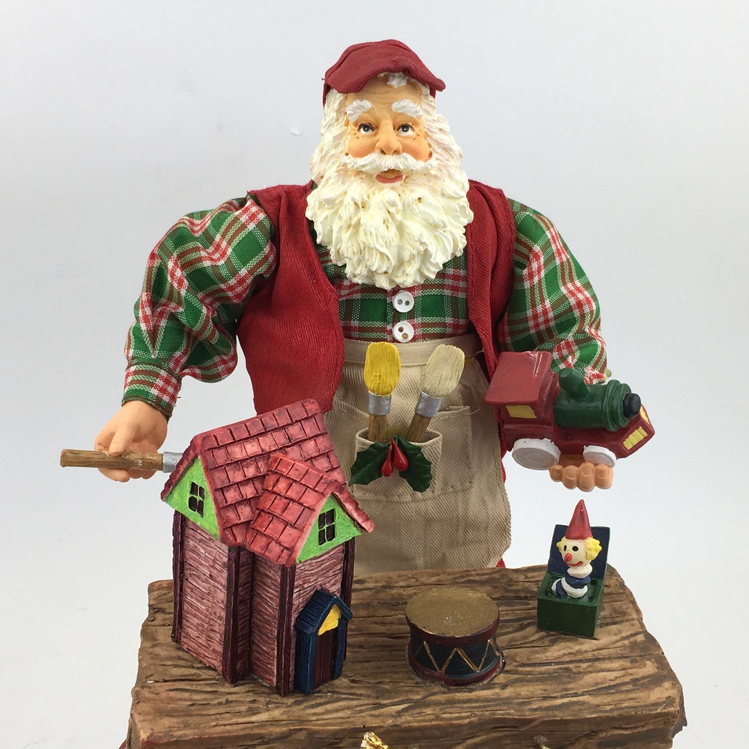 Vintage Standing Santa, Standing Santa Claus, 12", Toy Shop Santa ...
