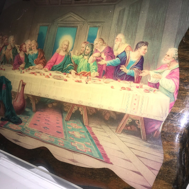 Vintage The Last Supper Litho Print 1930s Brunozetti Last Etsy Australia