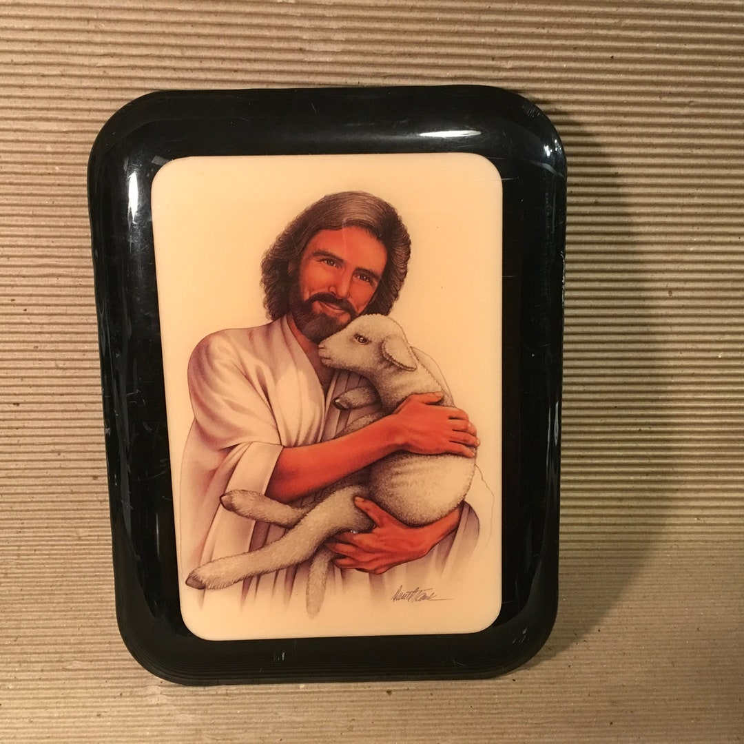 Vintage Jesus Plaque, 1960s, Plaque, Wood Plaque, Shepherd, Vintage ...