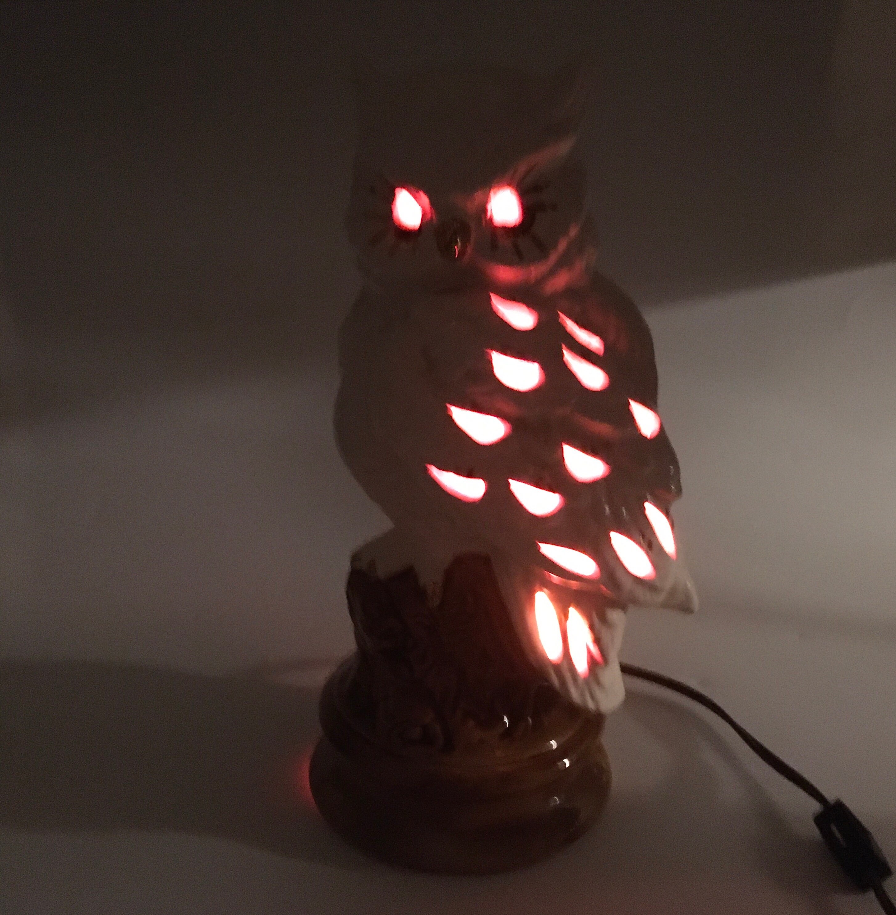 Vintage Owl Lamp LIT Owl Light 1960s 12 Owl - Etsy