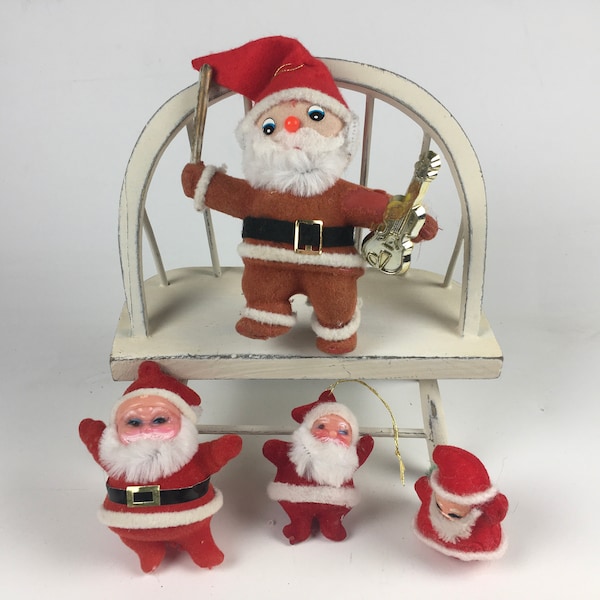 Flocked Santa - Etsy