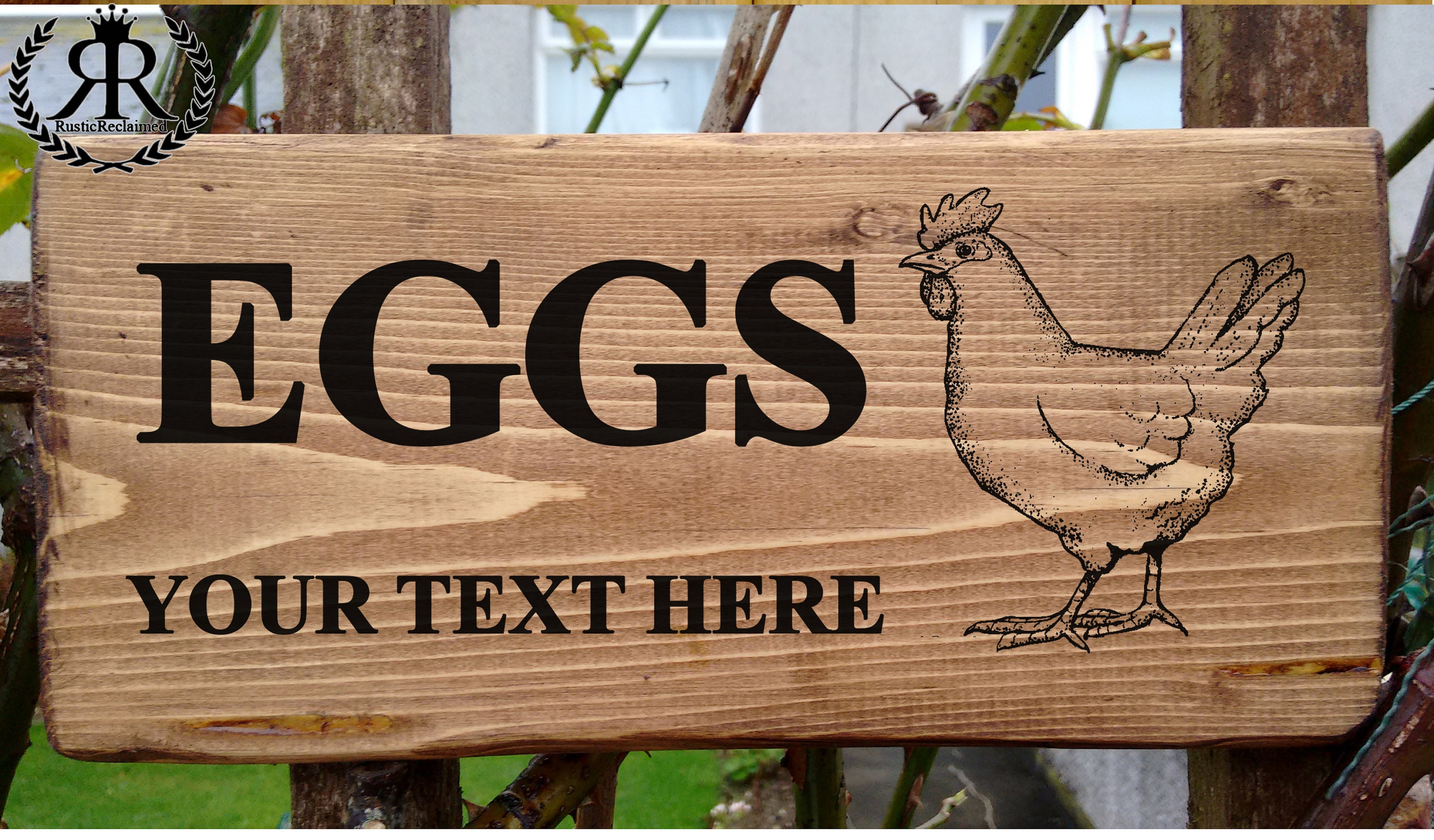 Personalised Free Range Chicken Eggs for Sale Sign Plaque - Etsy