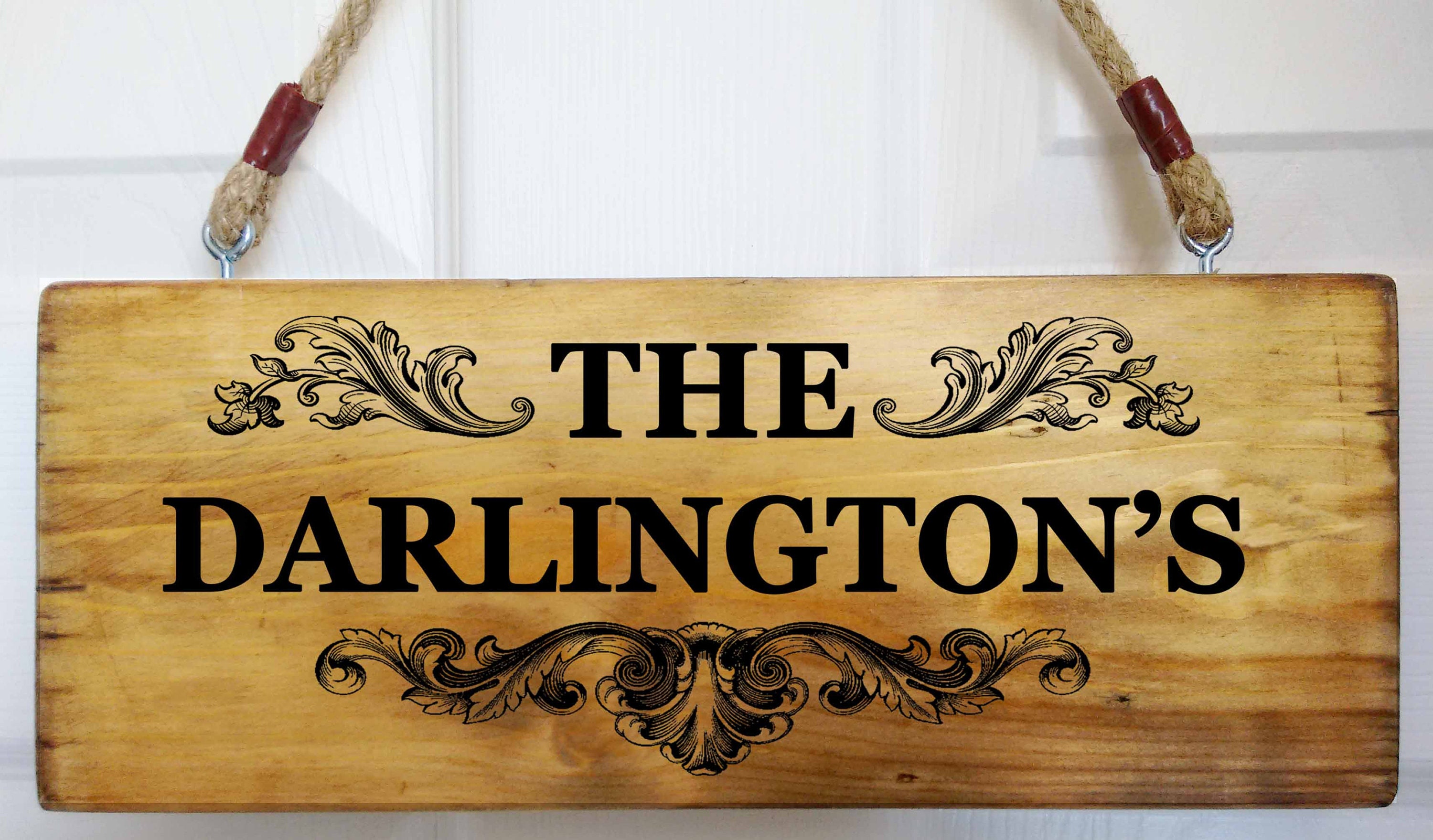 Family Name Sign Personalised House Name Plaque Solid Wood | Etsy