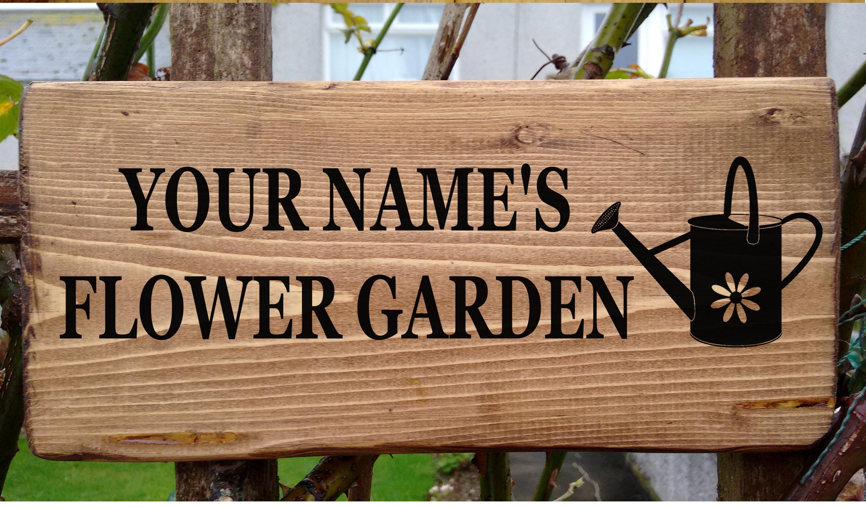 Personalised Flower Garden Sign Veg Patch Allotment Plot - Etsy