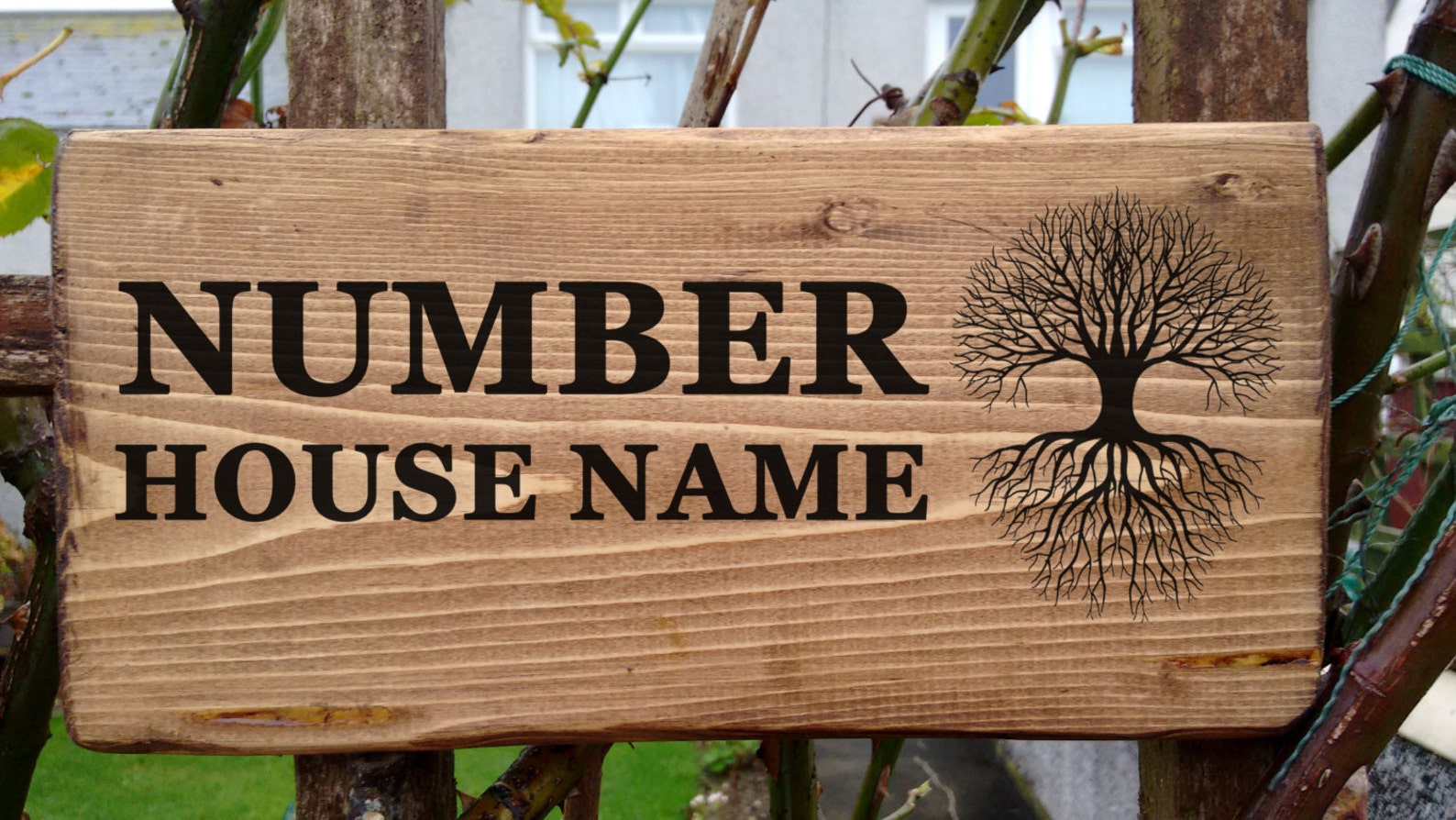 tree-of-life-door-sign-personalised-wooden-house-name-plaque-etsy