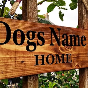 Personalised Dog House Name Sign Plaque House Kennel Bed Bowl Feeding ...