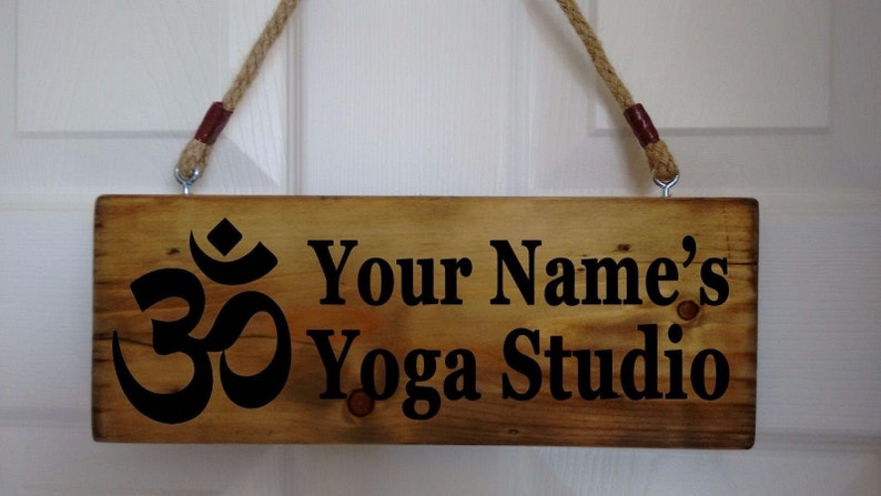 Yoga Studio Sign Retreat Room Wooden Wall Plaque Handmade - Etsy