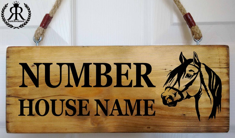 Rustic Personalised Horse Pony Stable Door Sign Name Plate - Etsy