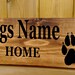 Personalised Dog House Name Sign Plaque House Kennel Bed Bowl Feeding ...