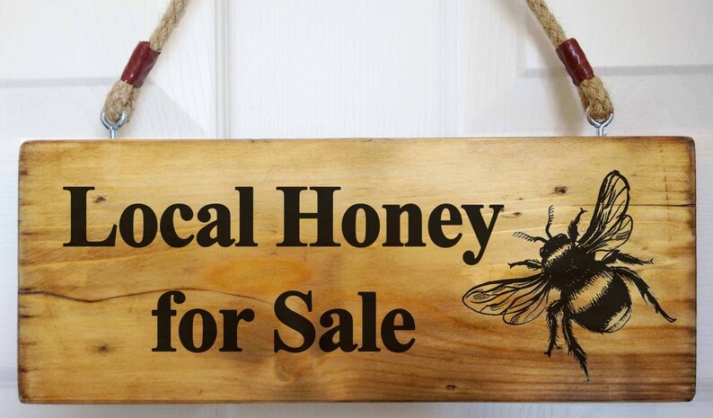 Honey for Sale Sign Bee Keeping Sign House Plaque Porch | Etsy