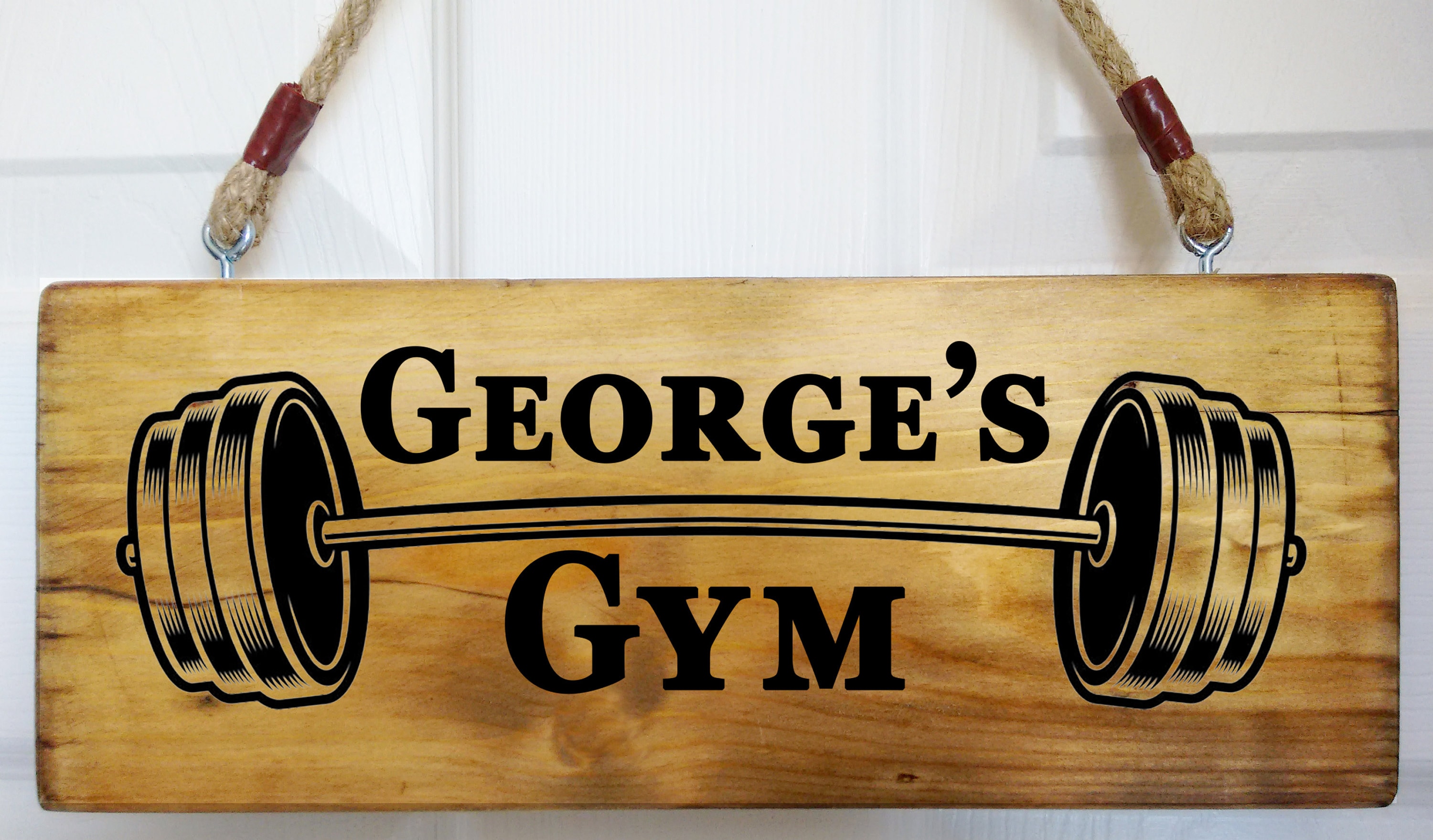 PERSONALISED Gym Name Door Sign Fitness Workout Training Plaque Sports ...