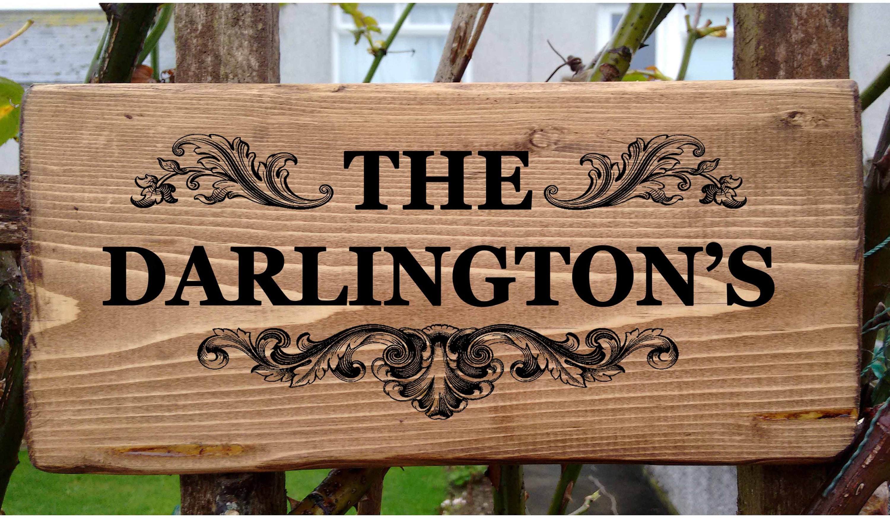 Family Name Sign Personalised House Name Plaque Solid Wood | Etsy