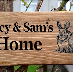 Personalised Rabbit Hutch Sign Number Pet Bunny Cage Run Two - Etsy