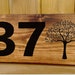 Personalised Tree Signs Wooden House Name Plaque Door Signs Solid Wood ...