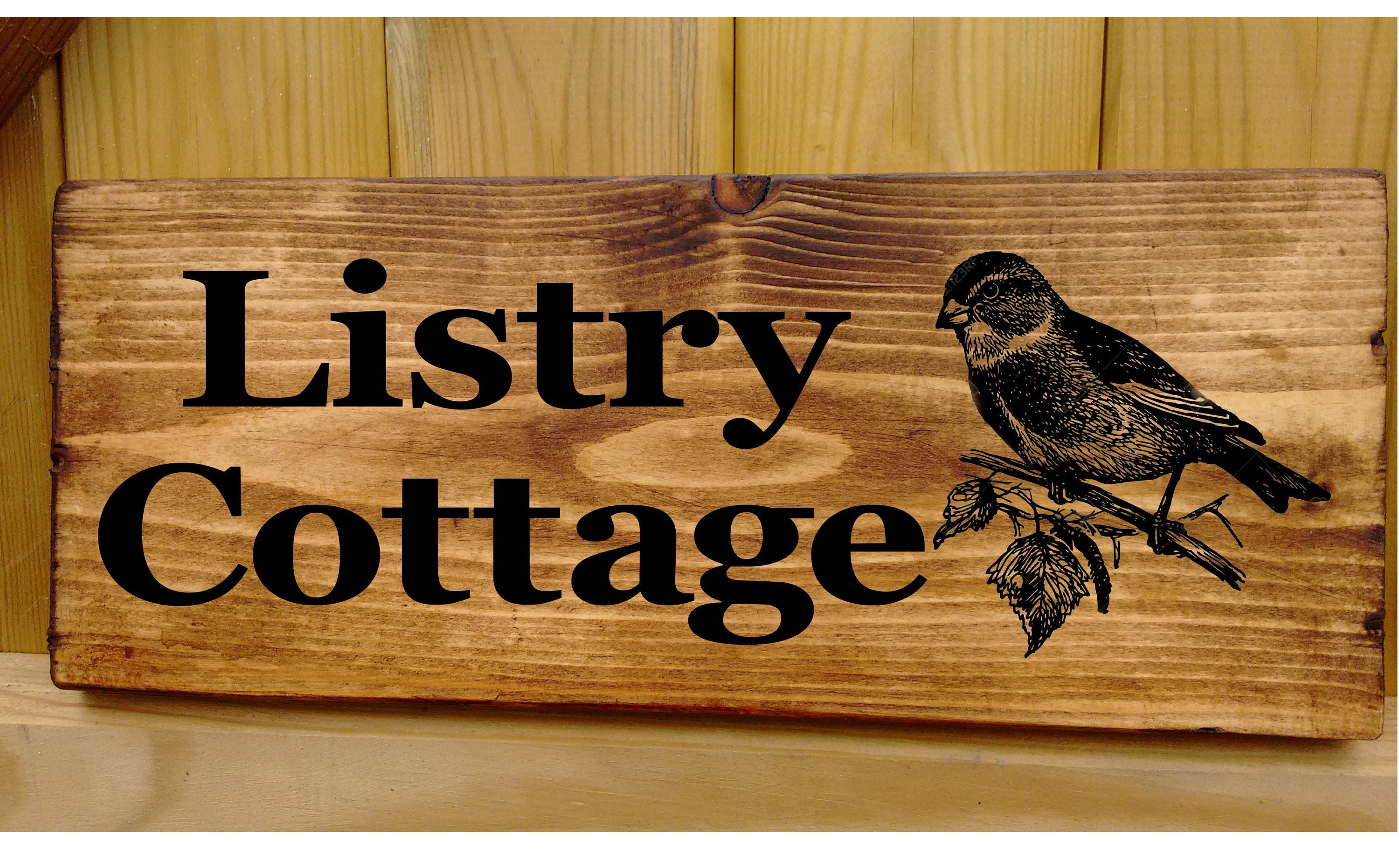 Bird House Sign Number Name Gate Door Plaque Personalised | Etsy