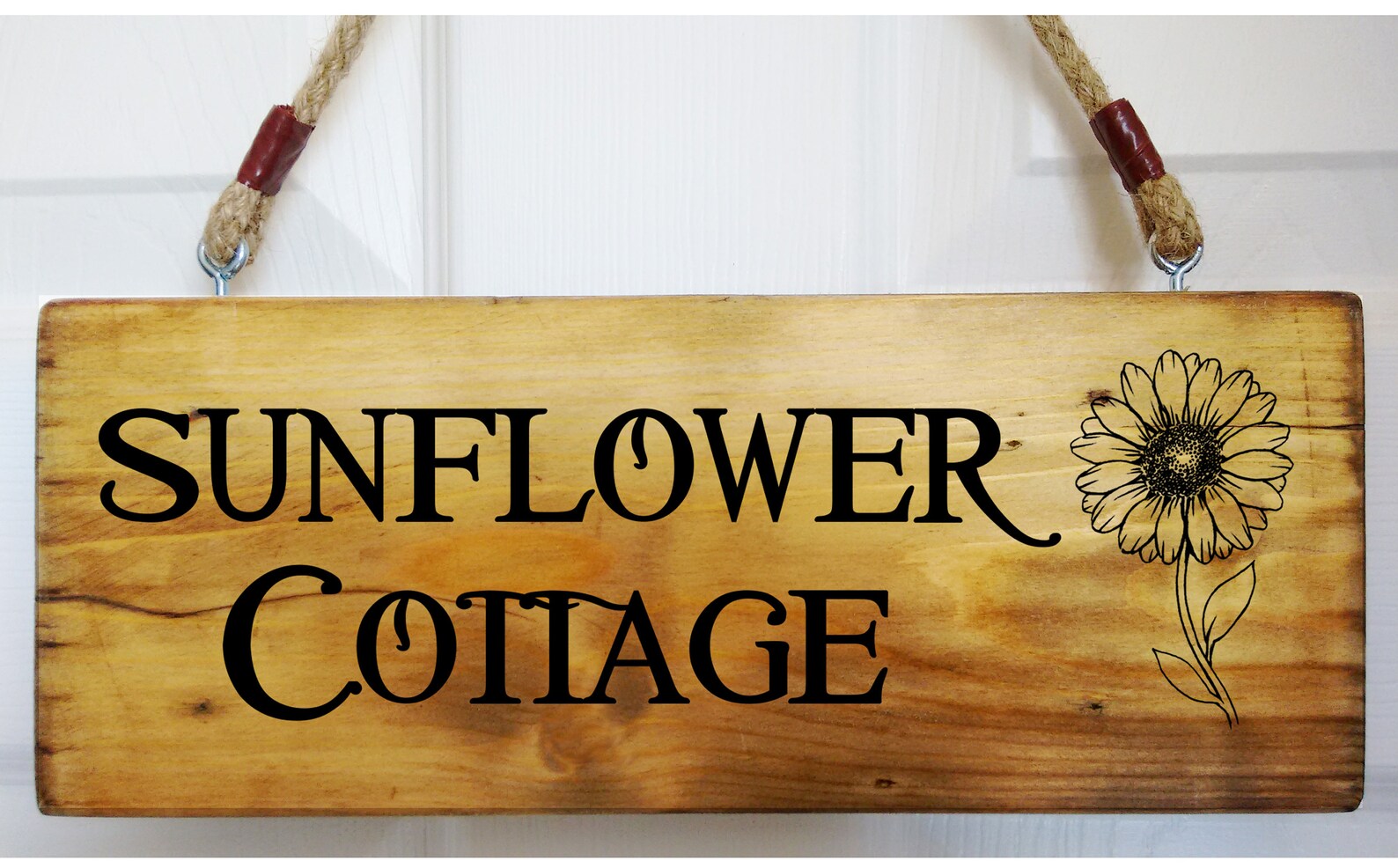 Personalised Sunflower Door House Sign Wall Numbers Plaque - Etsy