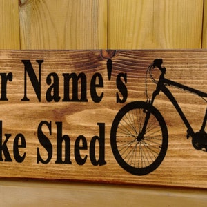 Bike Shed Sign Mountain Bike Room Garage Shed Storage Racks ...