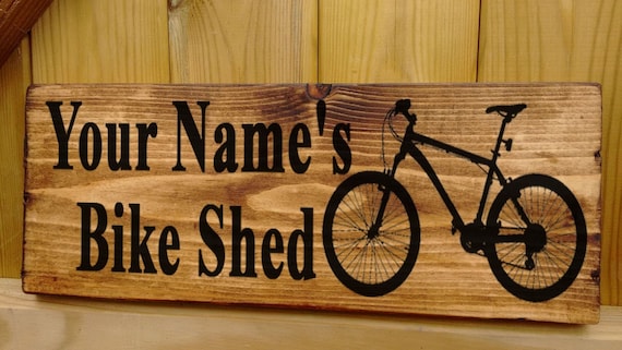 Bike Shed Sign Mountain Bike Room Garage Shed Storage Racks | Etsy