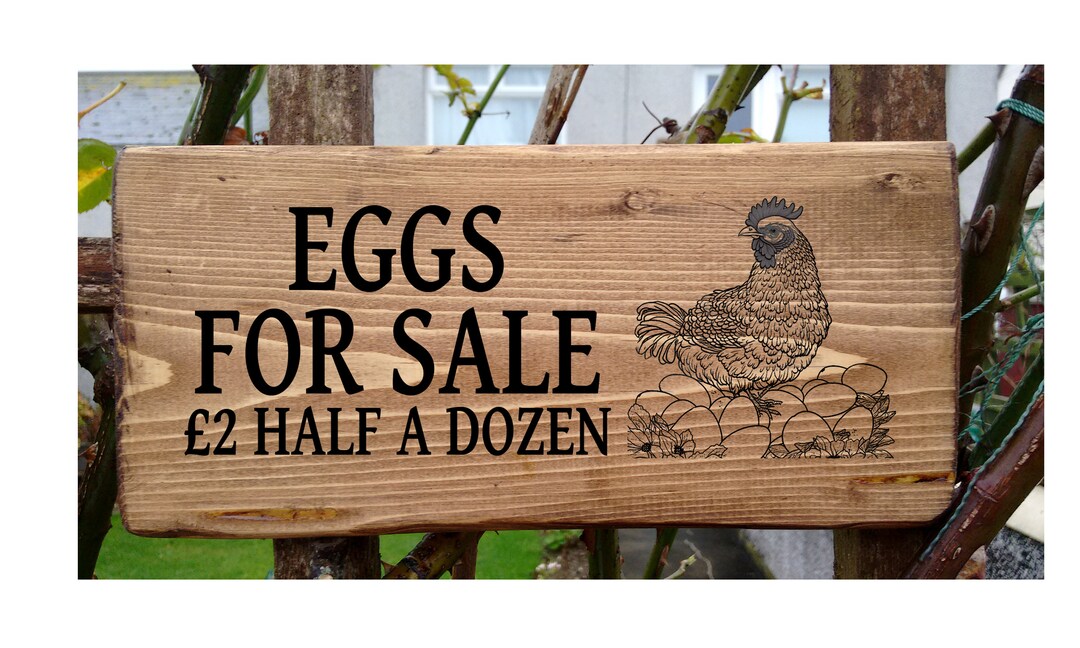 Free Range Eggs for Sale Sign Personalised Plaque Plate Egg Box Fresh ...