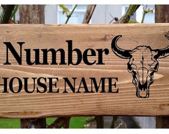 Personalised Badger Wooden House Name Plaque Signs Solid Wood Porch ...