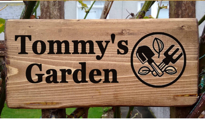Garden Sign Personalised Flower Veg Patch Allotment Plot | Etsy