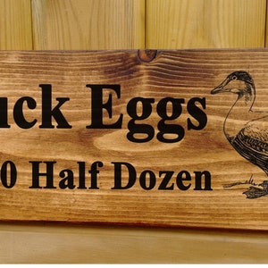 Duck Eggs for Sale Sign Plaque Outdoor Egg Box Fresh Personalised Free ...