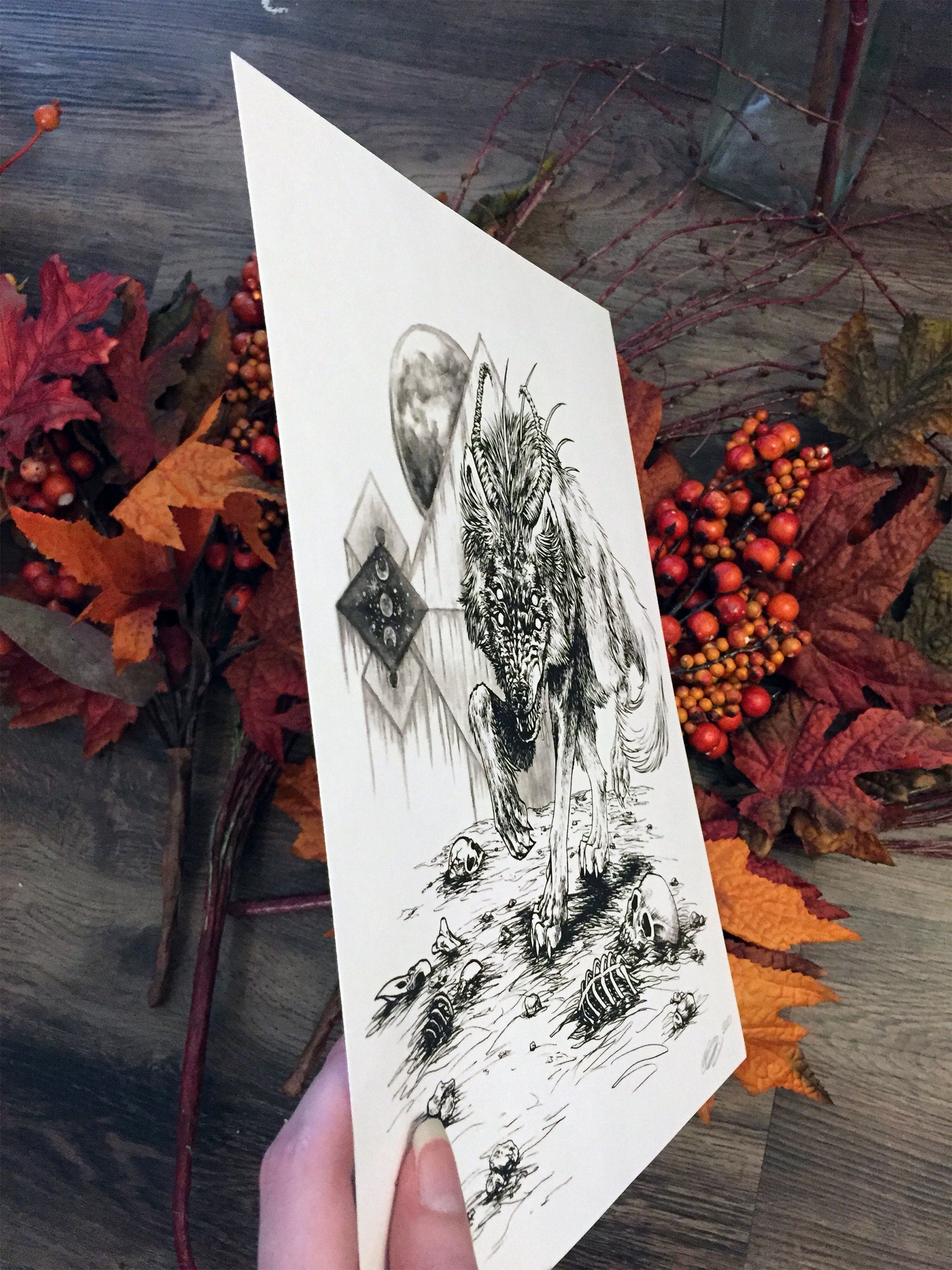 Demon Dog Art Werewolf Print Hunger Lowbrow Dark Hunter - Etsy