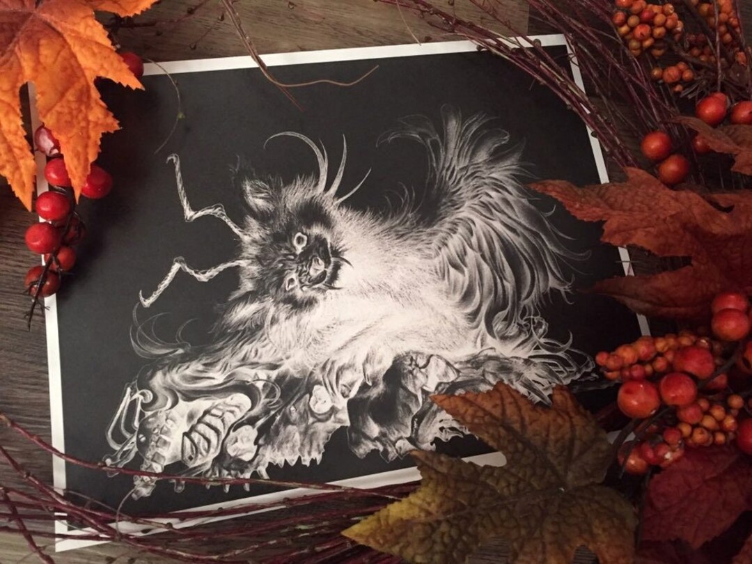 Creepy Art Print Trickster Inverted Variation - Etsy