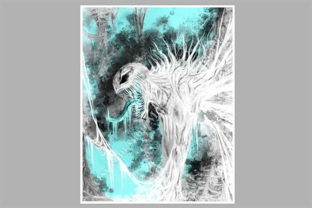 Symbiote 001, Creepy Art Print, Inverted Colors Variation - Etsy