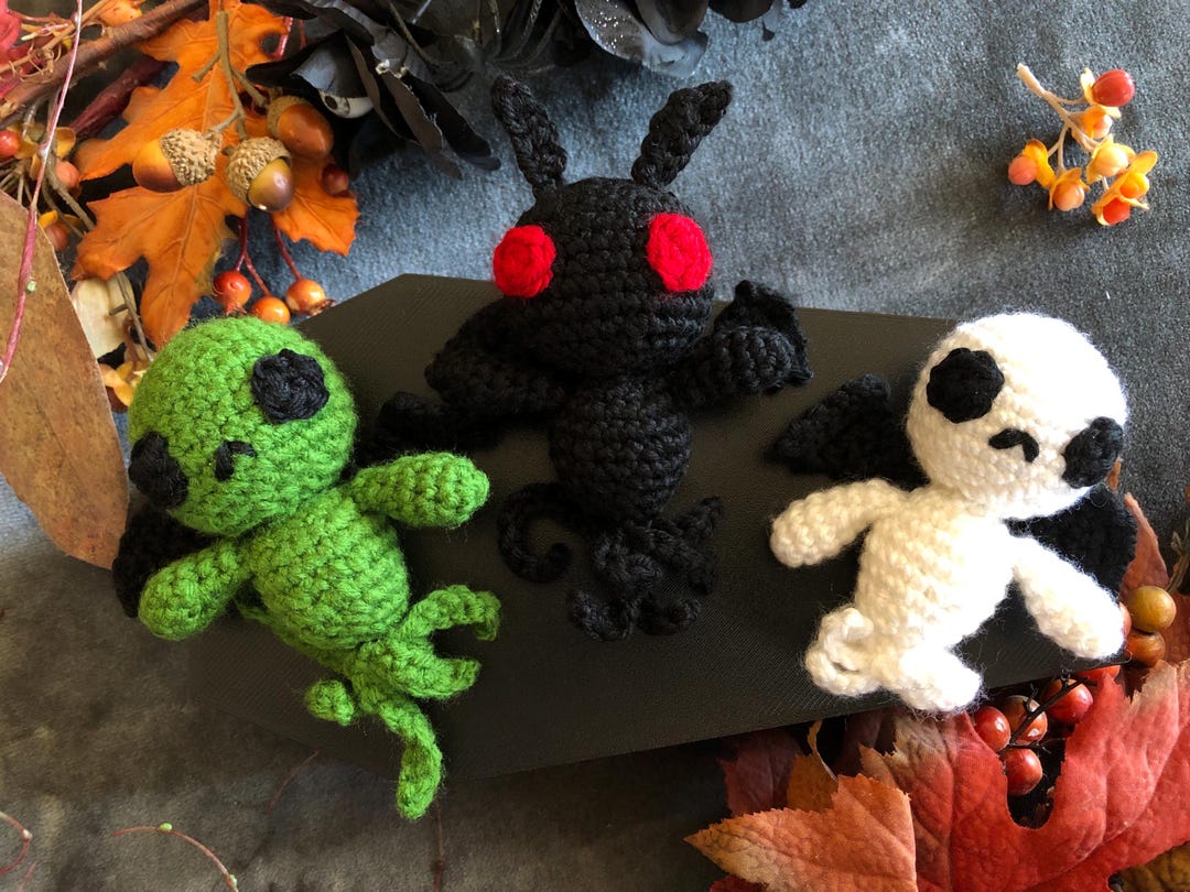 Crochet Cryptid Plushie | Mothman, Cthulhu, Skeleton Ghost | Cute ...