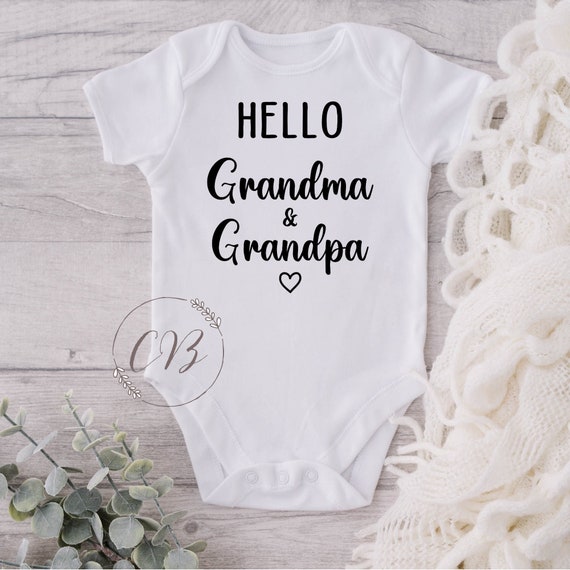 Hello Grandma and Grandpa Hello Grandma Hello Grandpa | Etsy