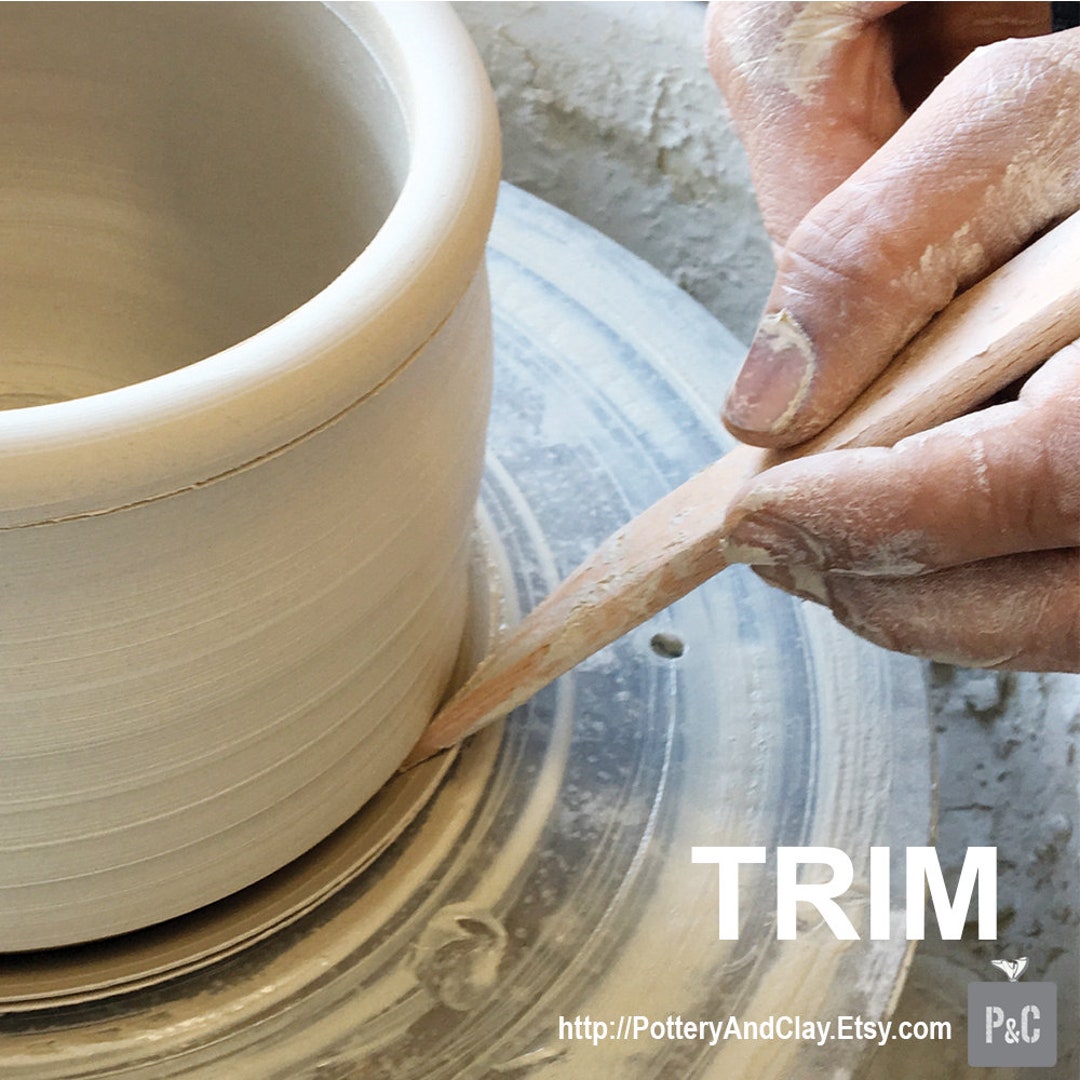 Wooden Clay Throwing Knife Trimmer Cut Slice Shape Bottom of Pot ...