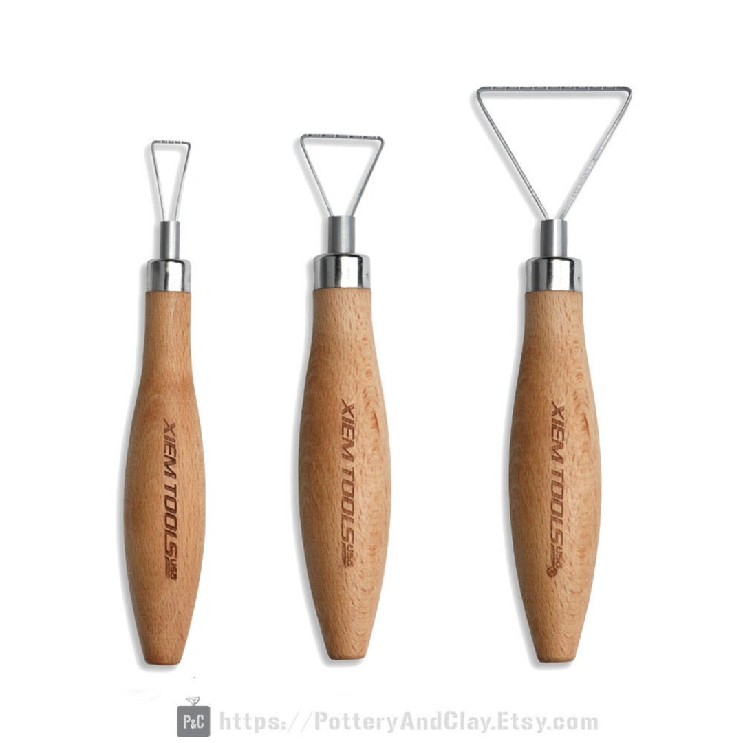 3 Tools Set/ PRO Sculpting Triangle Rake and Clay Trimming - Etsy