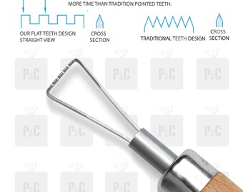 Craft Supplies & Tools 04 PRO Sculpting Loop Rake and Clay Carving Tool ...