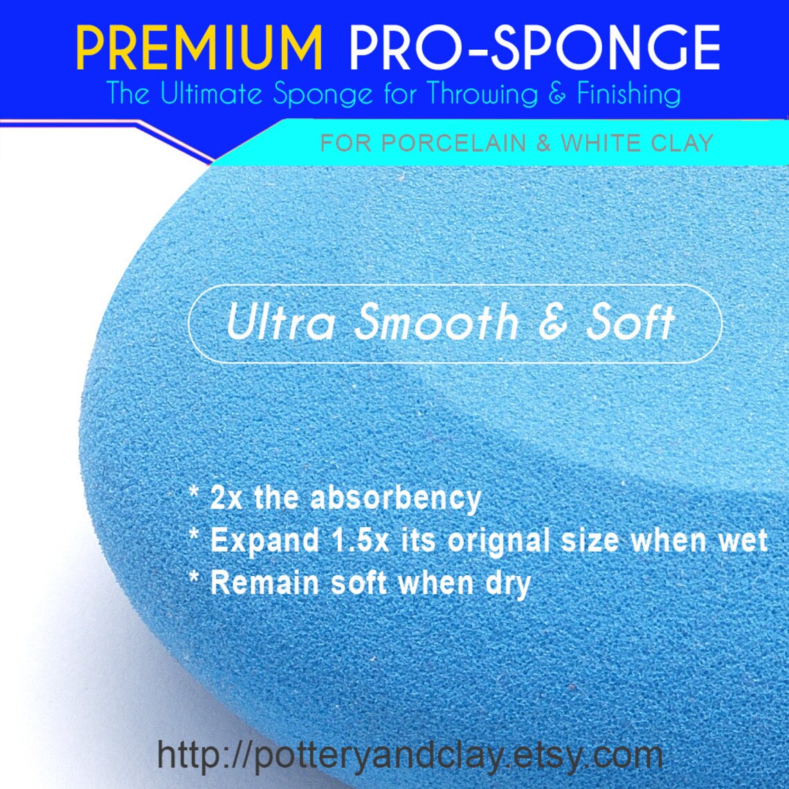 Premium Professional Clay Sponge for Pottery Wheel Throwing - Etsy UK