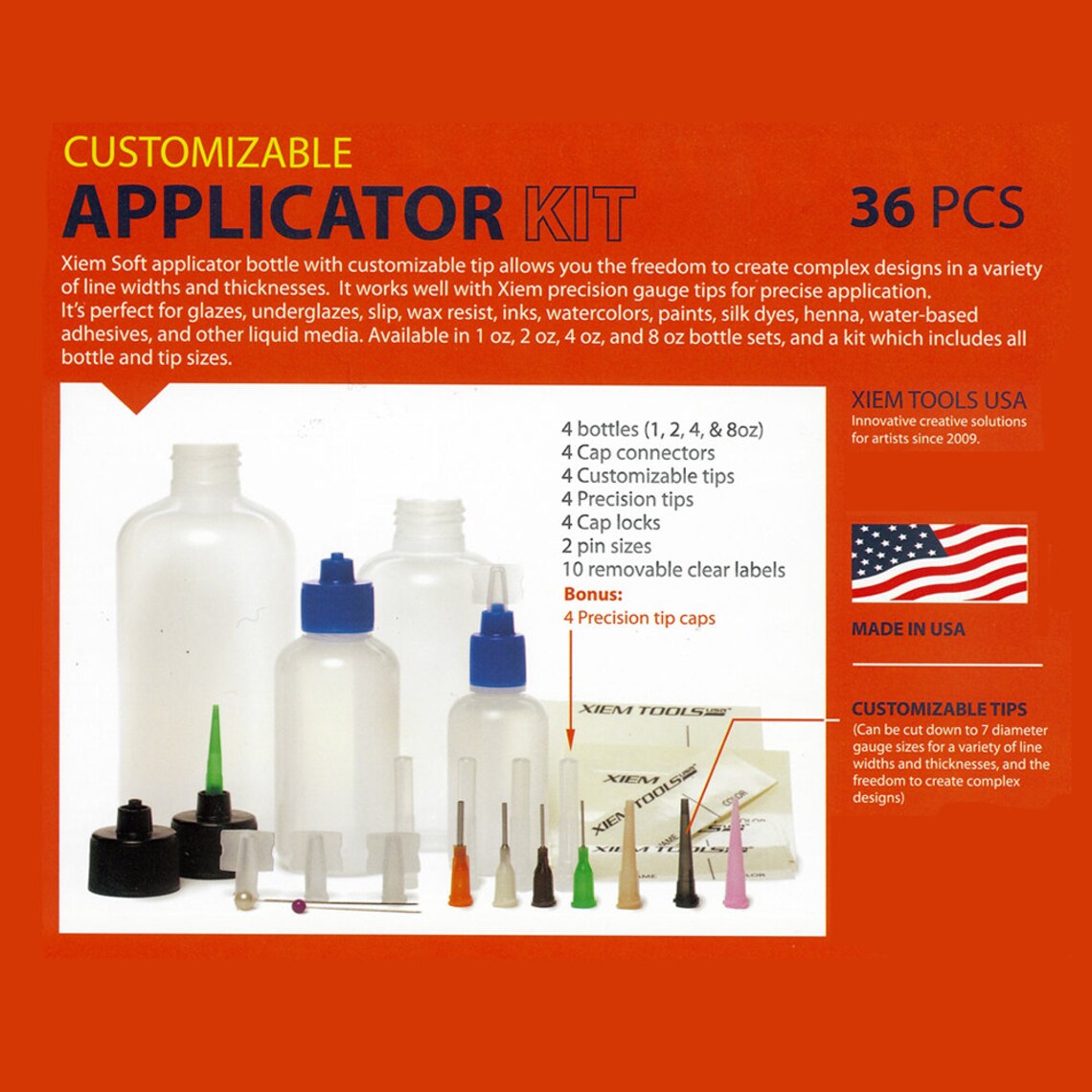 36-piece Customizable & Interchangeable Applicator Kit Xiem - Etsy