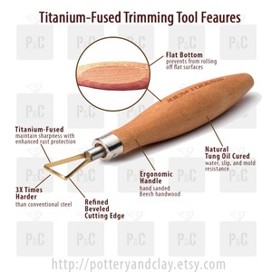 Triangle Beveled Loop Titanium-fused PRO Trimming Tool, Pottery ...