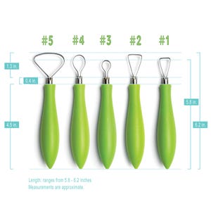 Complete Set 5 Loop Trimming Tools for Hollowing Sculpting Shaping ...