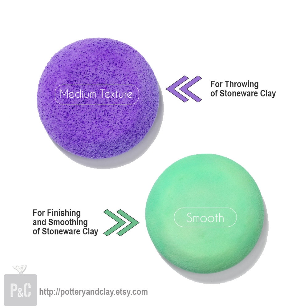 Set of 2 Pro-sponges for Stoneware Clay Throwing Pottery and | Etsy