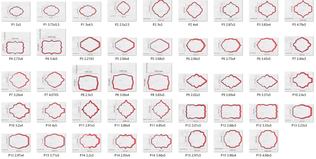 Plaque Cookie Cutter STL Digital Download HUGE BUNDLE - 45 Stls - Etsy