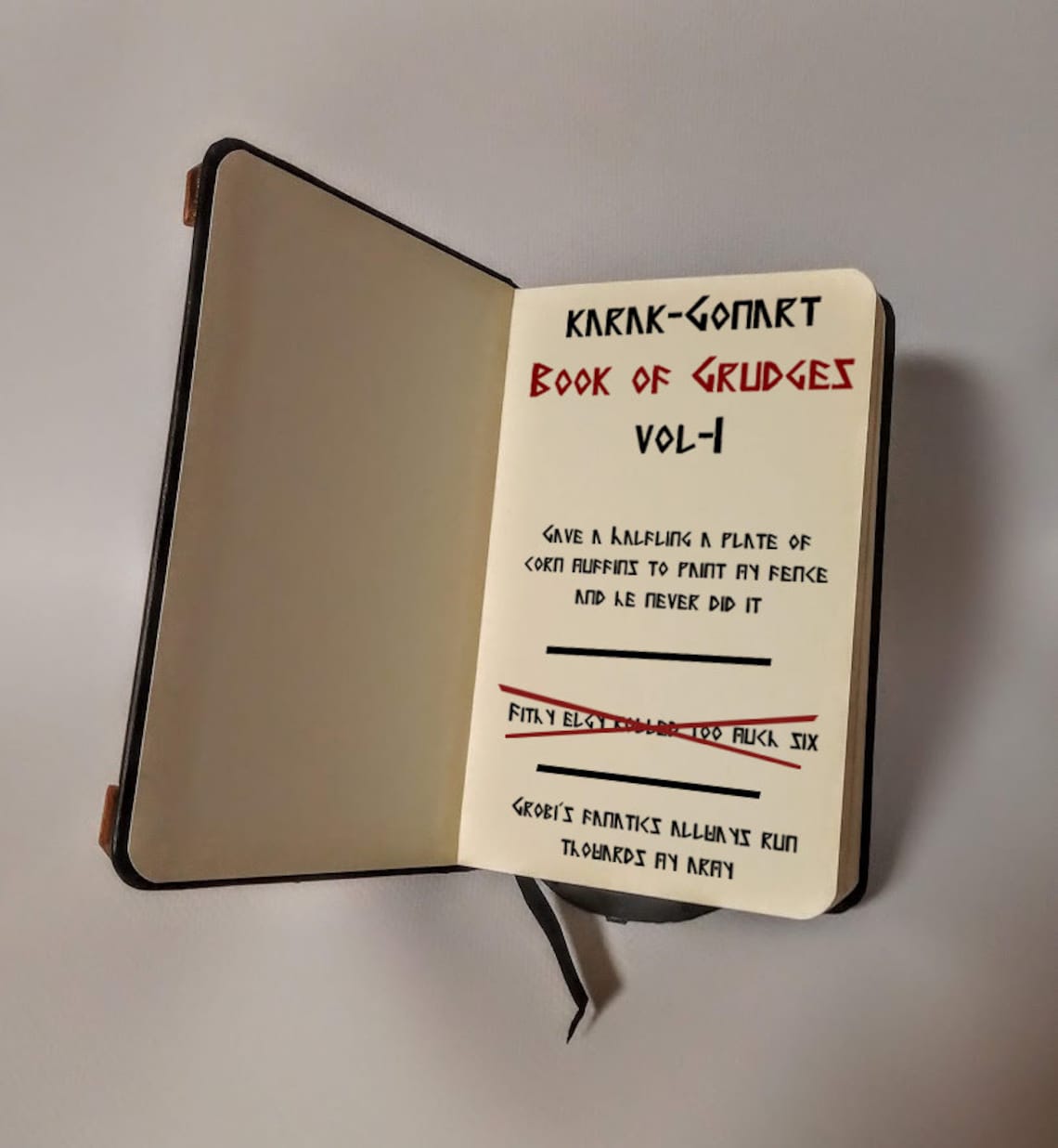 Portable Book of Grudges - Etsy