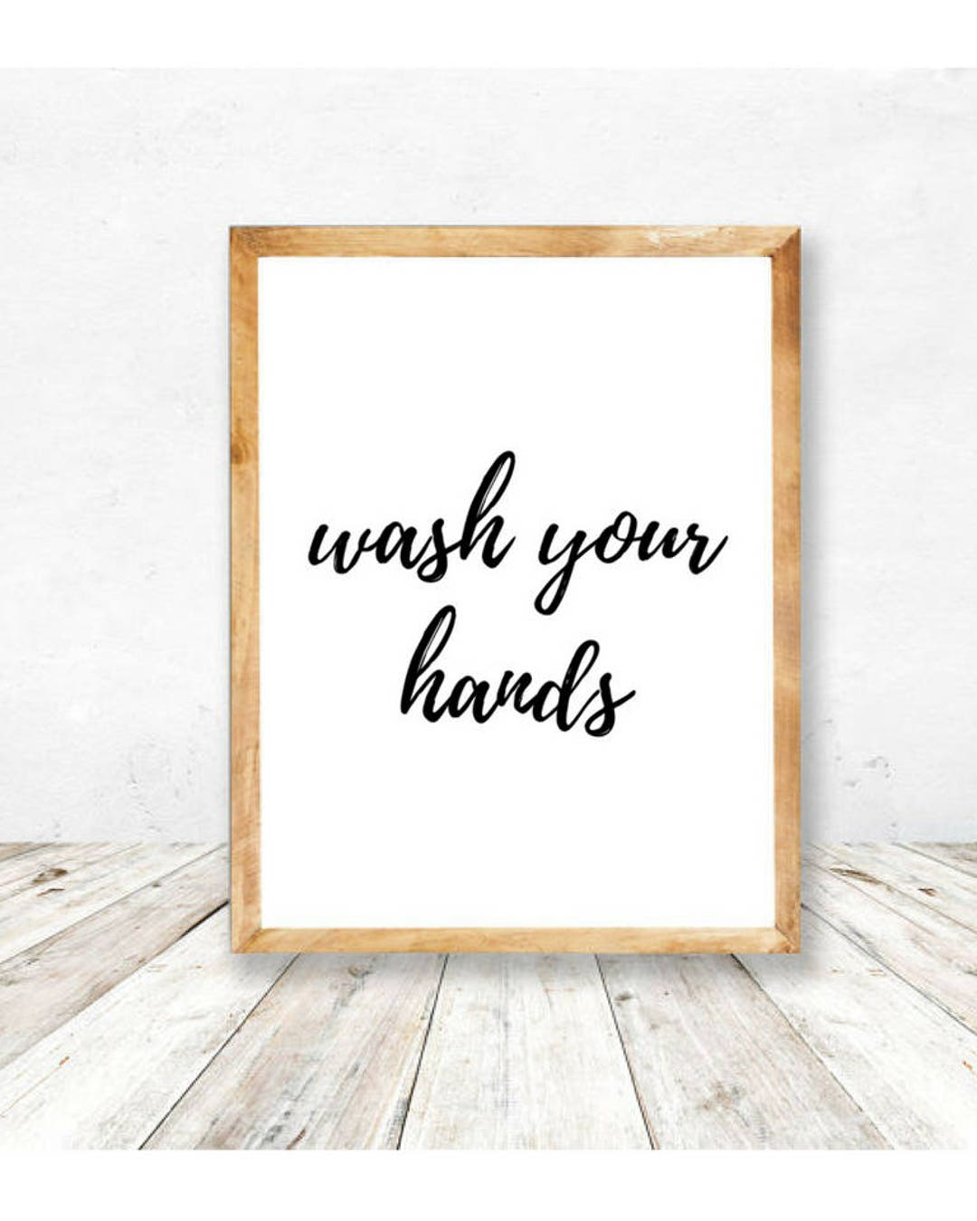 Wash Your Hands Print » Printable Art » Bathroom Prints » Bathroom Wall ...