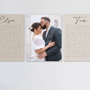 Canvas Vows Print Custom Wedding Vows Art - Personalized Vows Canvas ...