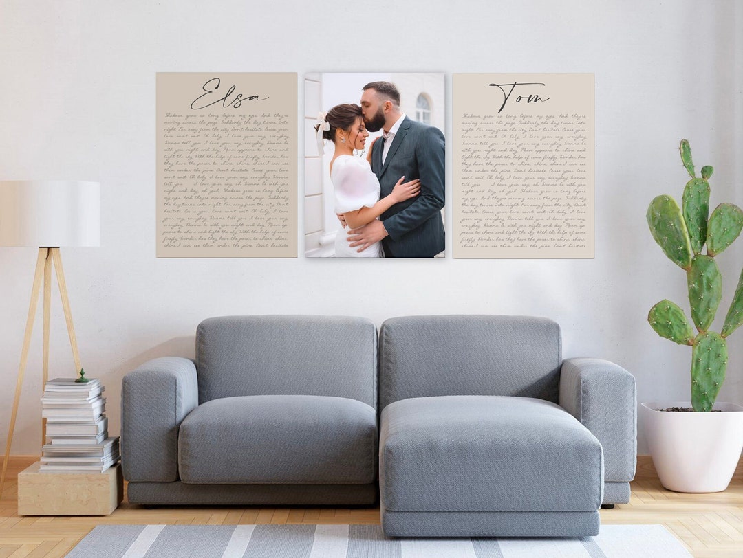 Canvas Vows Print Custom Wedding Vows Art Personalized Vows - Etsy