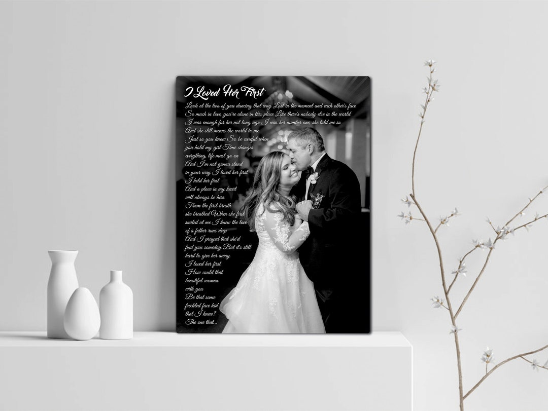 Father of the Bride Gift - Father Daughter Dance Framed Song Lyrics ...