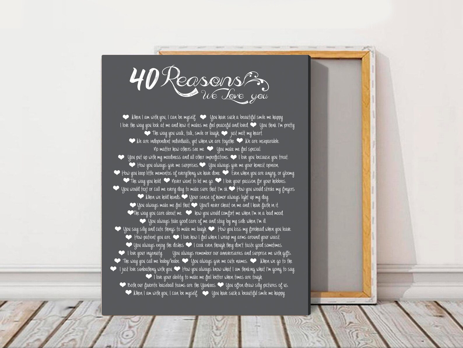 40 Reasons We Love You 40 Birthday Present 40th Birthday | Etsy