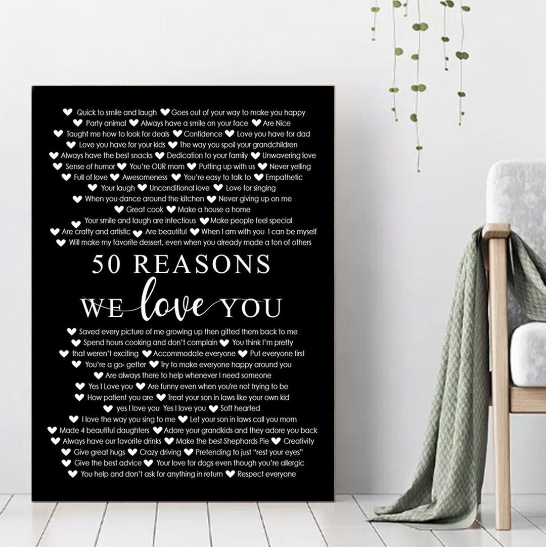 Reason Why I Love You Custom Valentine Day Gift Personalized 50th ...