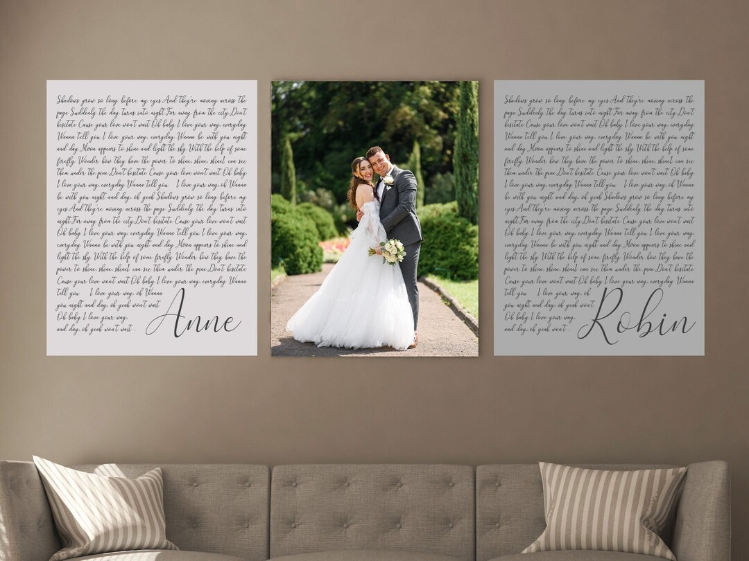 Our Vows Custom Framed Wedding Print Wedding Vows Canvas Vows Art ...